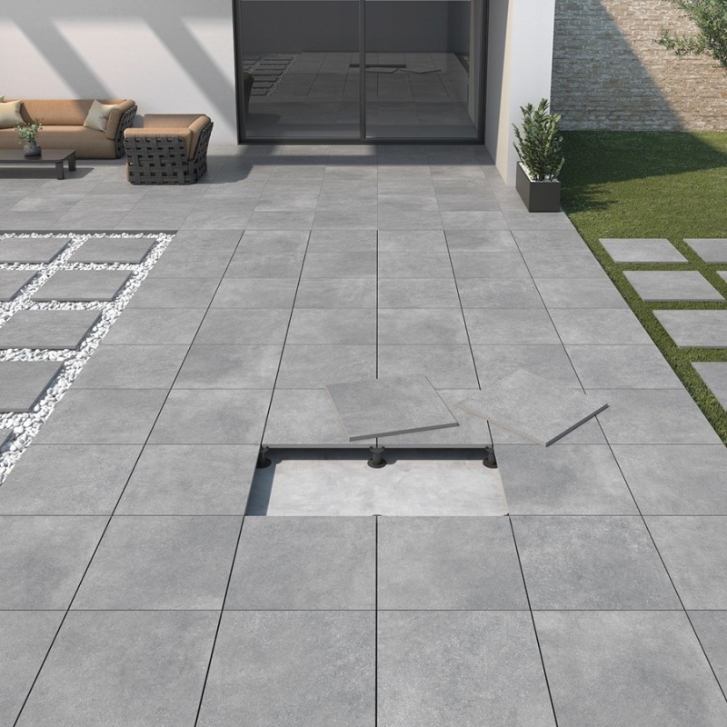 Dalle sur plots pour une terrasse - Concept Mosaïque