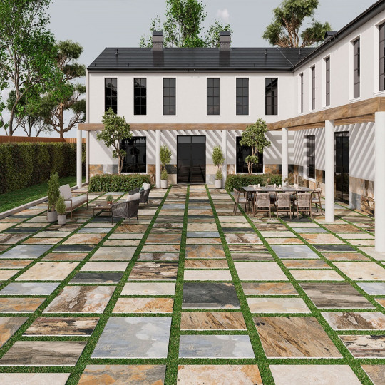 Dalle sur plot bali imitation pierre |concept mosaque