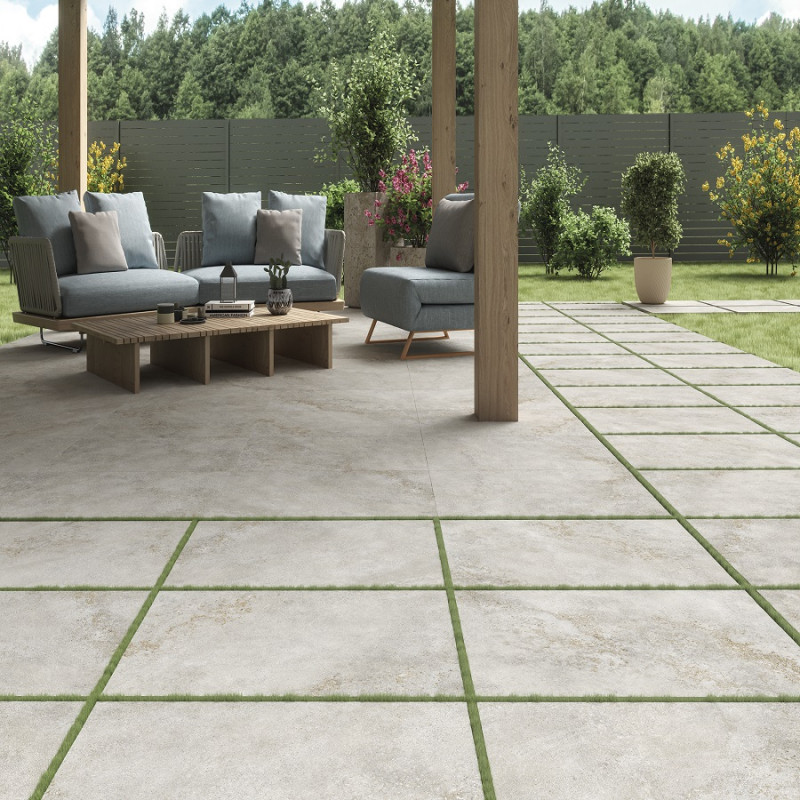Dalle sur Plots ASSEN GREY 60x60x2 cm | Concept Mosaïque