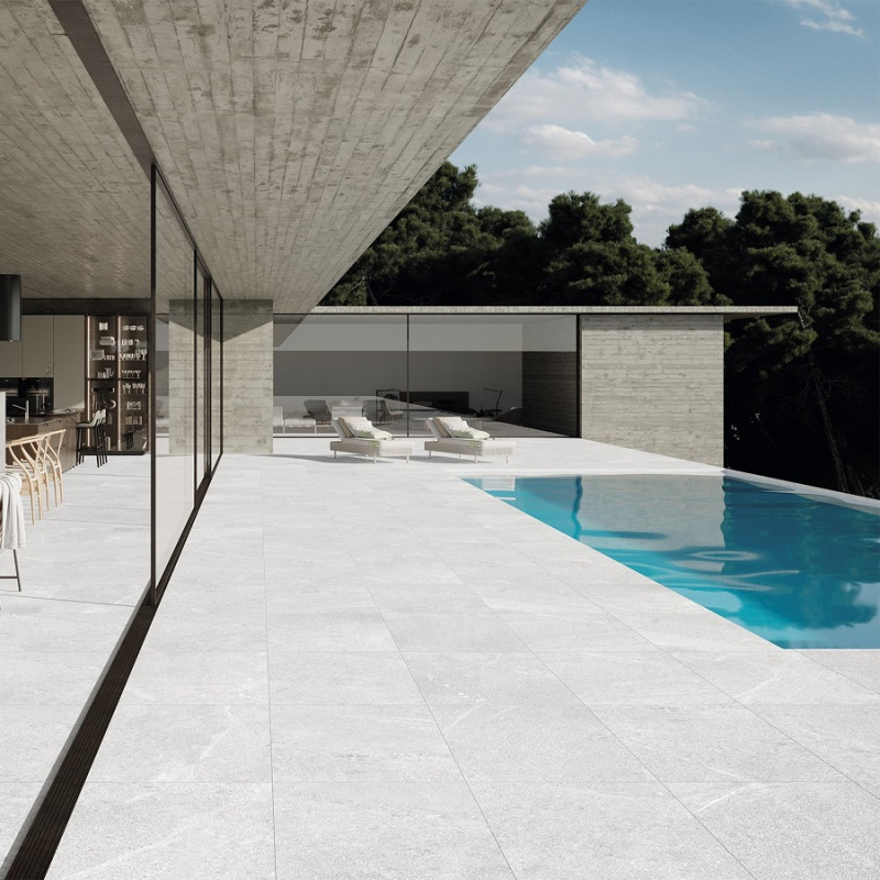 Dalles sur plot 61x61 effet pierre antidérapantes R11 | concept mosaique