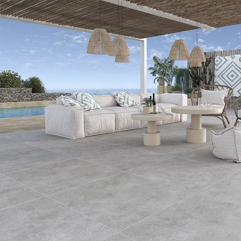 Dalles sur plot 61x61 effet pierre antidérapantes R11 | concept mosaique